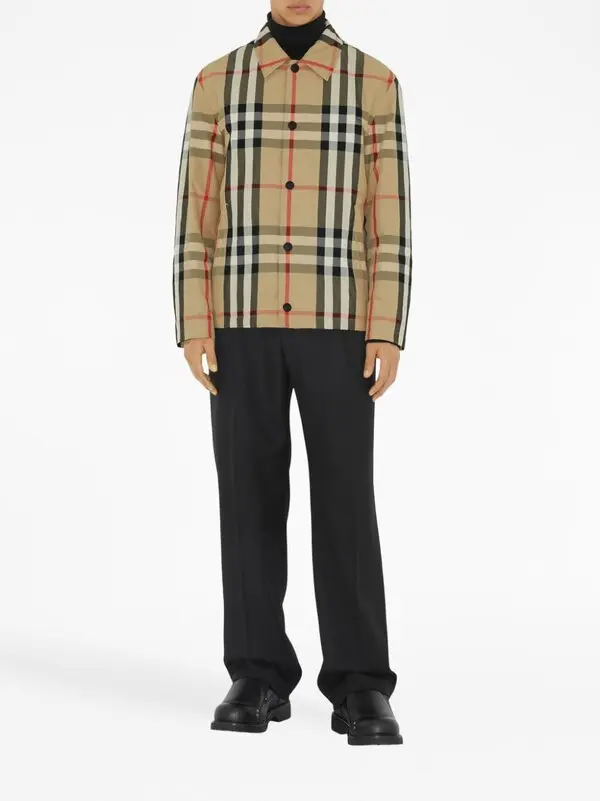 Burberry Check-pattern Shirt Jacket - Neutrals