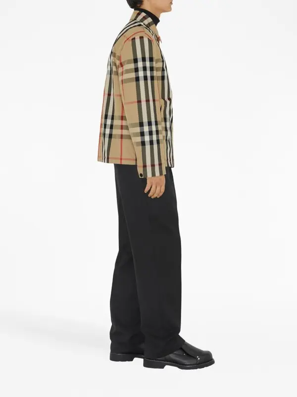 Burberry Check-pattern Shirt Jacket - Neutrals