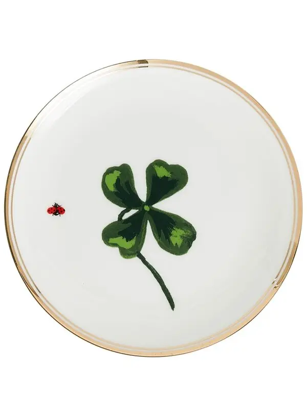 BITOSSI HOME Set-of-six Cloverleaf Plates - White