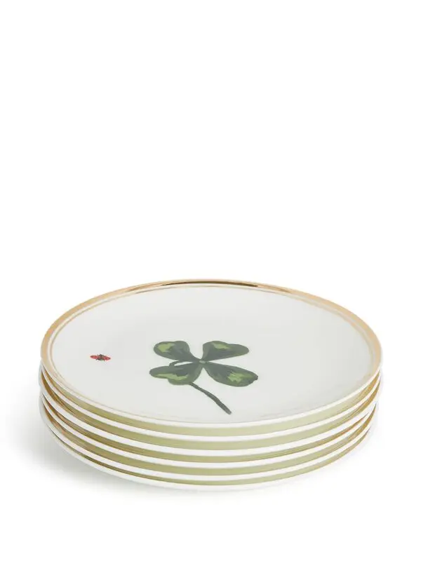 BITOSSI HOME Set-of-six Cloverleaf Plates