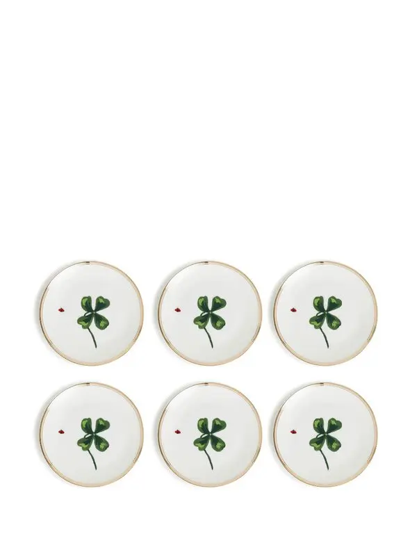 BITOSSI HOME Set-of-six Cloverleaf Plates