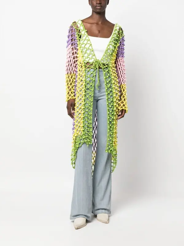 Celiab Rubino Open-knit Kaftan