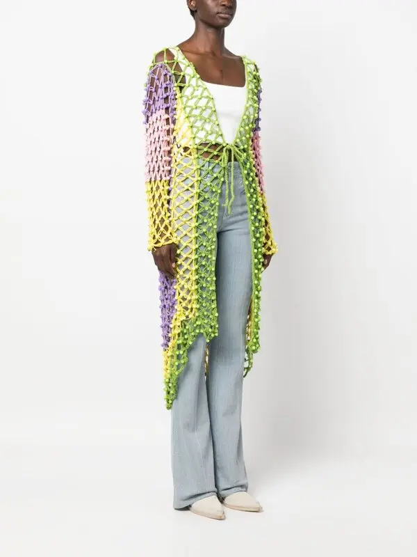 Celiab Rubino Open-knit Kaftan