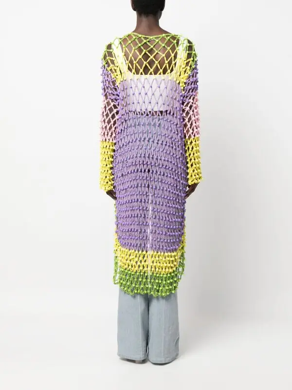 Celiab Rubino Open-knit Kaftan