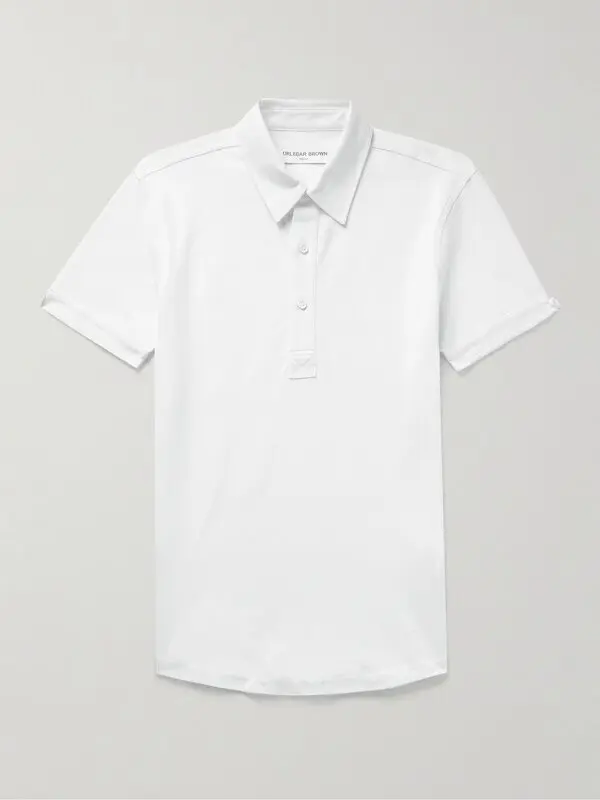 Orlebar Brown Sebastian Slim-fit Cotton-piqué Polo Shirt - White