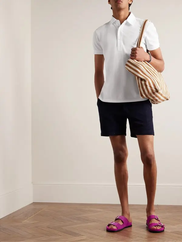 Orlebar Brown Sebastian Slim-fit Cotton-piqué Polo Shirt - White