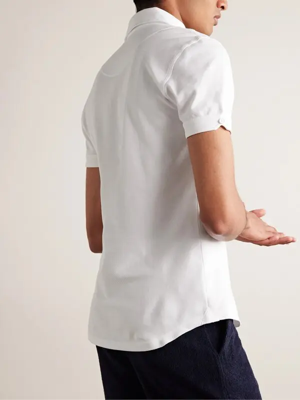 Orlebar Brown Sebastian Slim-fit Cotton-piqué Polo Shirt - White