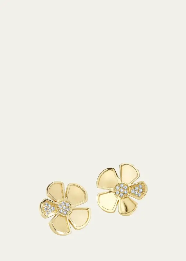 L. KLEIN 18k Alessia Diamond Stud Earrings