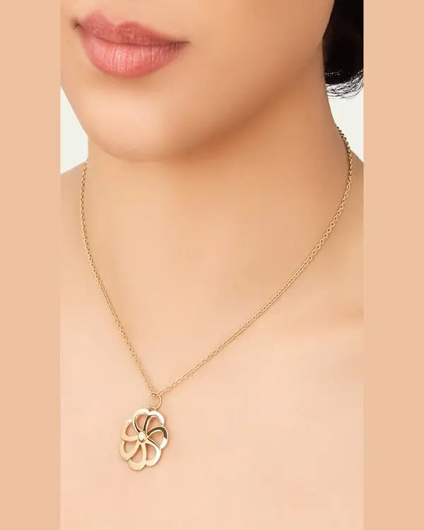 L. KLEIN 18k Flora Diamond Pendant Necklace