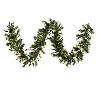 VICKERMAN 9' Mixed Country Pine Artificial Chri Tmas Garland - One-color