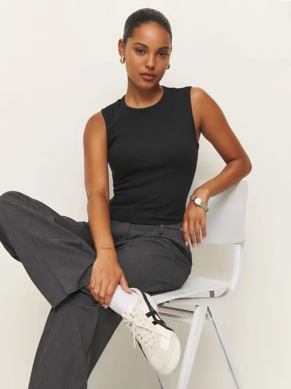 REFORMATION Ryland Tank Top - Black