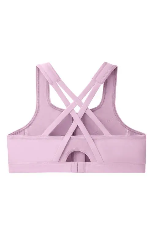 GLAMORISE Full Figure Zip-up Sports Bra - Lavender