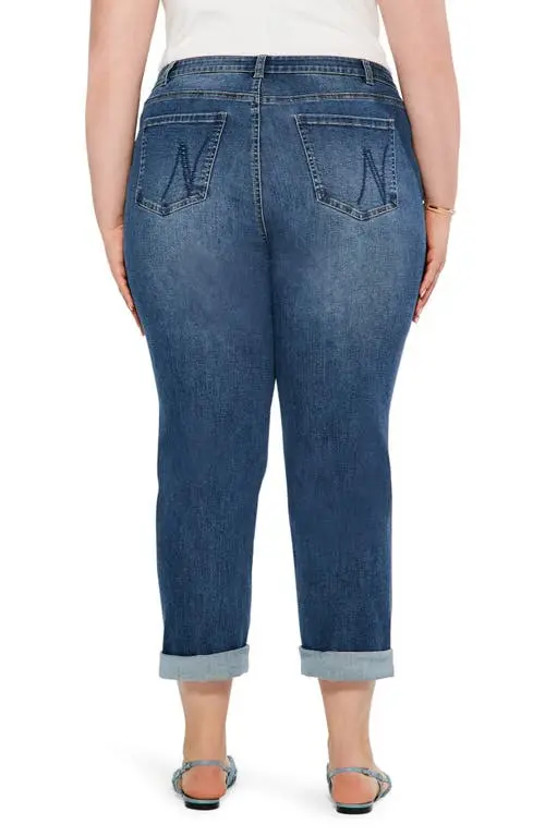 NIC+ZOE Cuffed Straight Leg Girlfriend Jeans