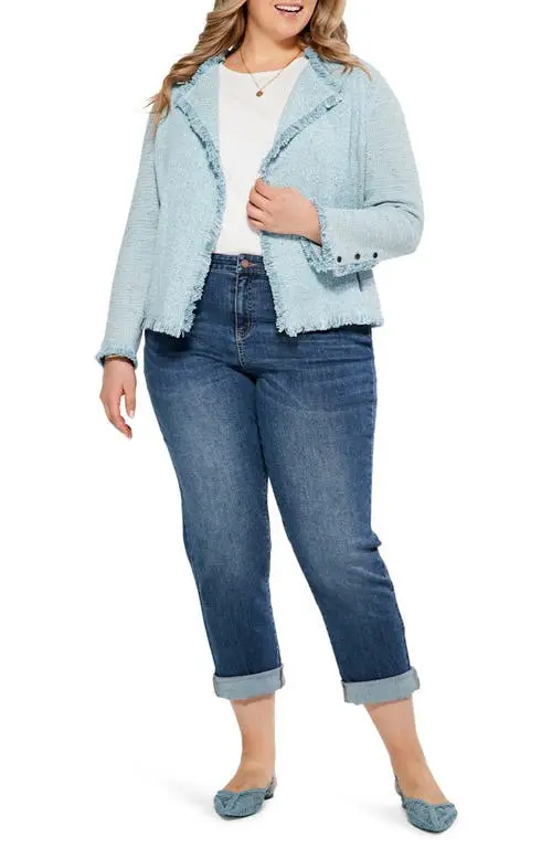 NIC+ZOE Cuffed Straight Leg Girlfriend Jeans