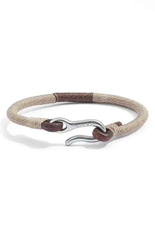 Caputo & Co Wrapped Leather Bracelet - Brown Combo