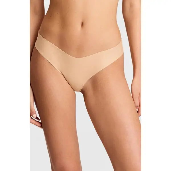 Commando Cotton Thong - Beige