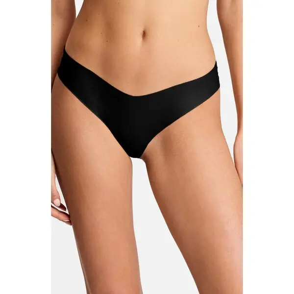 Commando Cotton Thong - Black