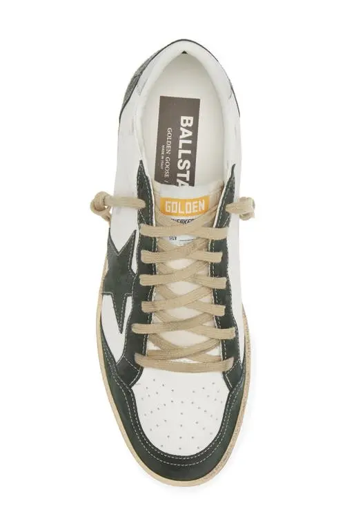 GOLDEN GOOSE Ball Star Sneaker - White/green/silver