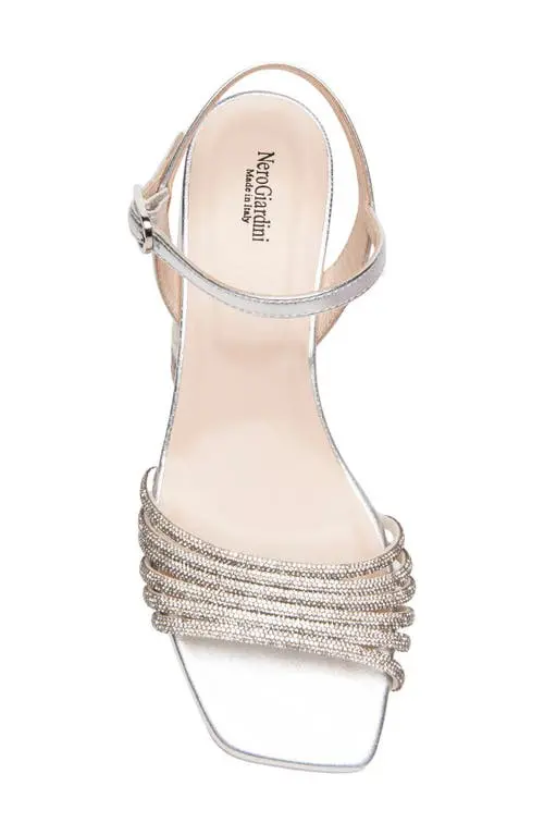 NEROGIARDINI Embellished Ankle Strap Sandal