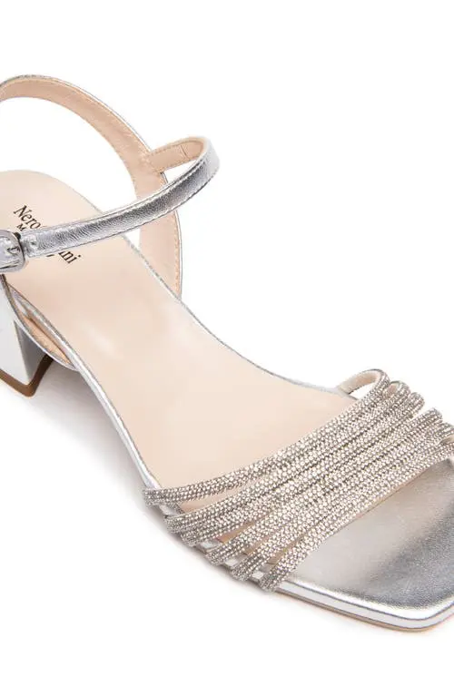NEROGIARDINI Embellished Ankle Strap Sandal