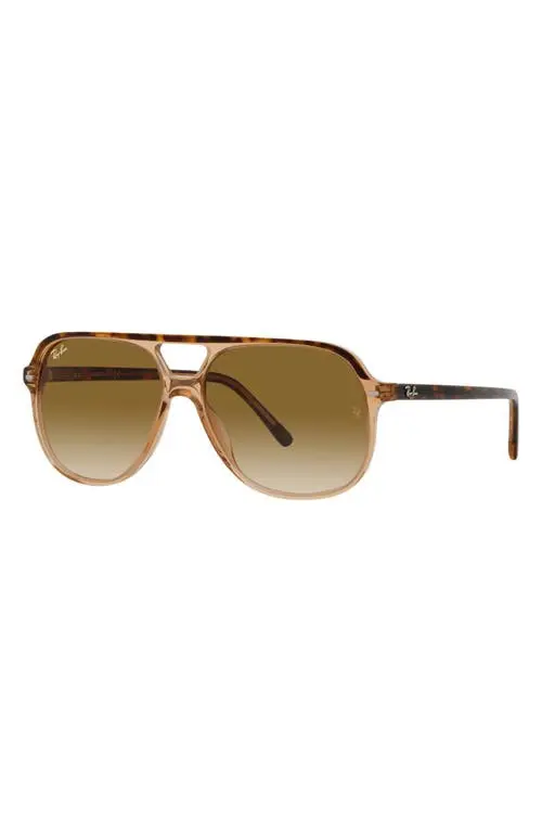 Ray-ban Bill 56mm Gradient Square Sunglasses - Transparent Brown
