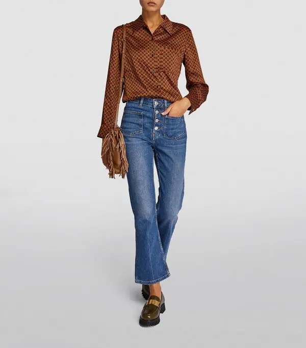 Maje Button-up Flared Jeans