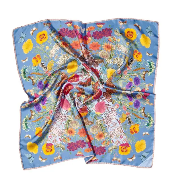ASPINAL OF LONDON Botanical 'a' Silk Scarf