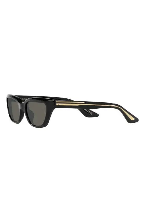 Oliver Spencer X Khaite 1983c 52mm Irregular Sunglasses - Black