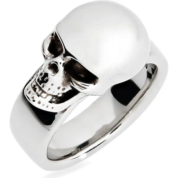 Alexander McQueen Small Skull Ring - 0446-mcq0911sil.v.b Antil