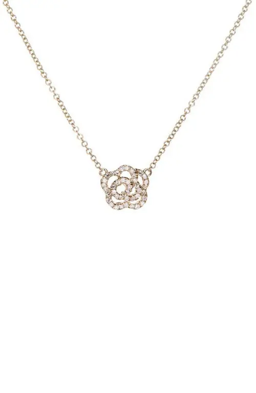 Ef Collection Diamond Rose Gold Pendant Necklace - 14k Yellow Gold