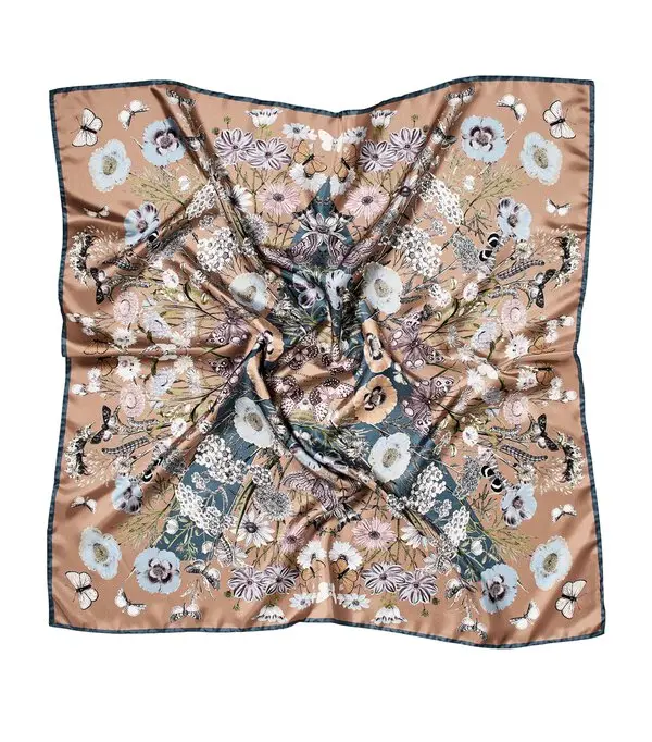 ASPINAL OF LONDON Silk Printed Square Scarf