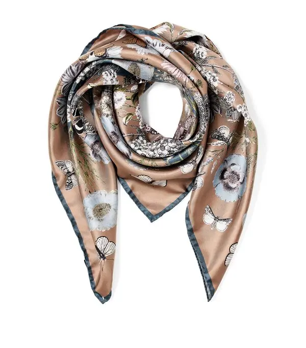 ASPINAL OF LONDON Silk Printed Square Scarf