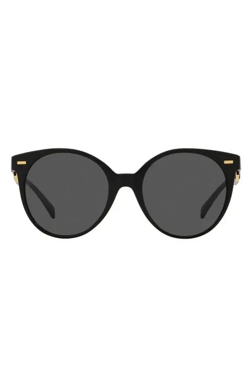 Versace 55mm Round Sunglasses - Black