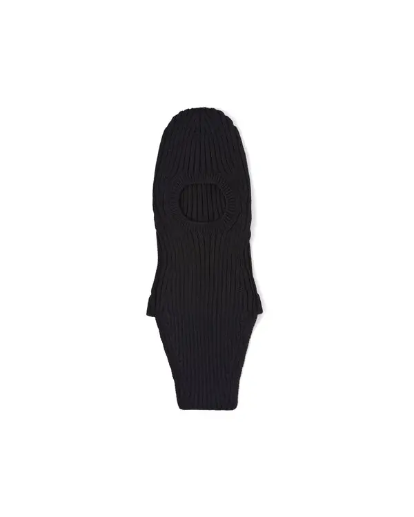 Prada Plain Knit Balaclava - Black