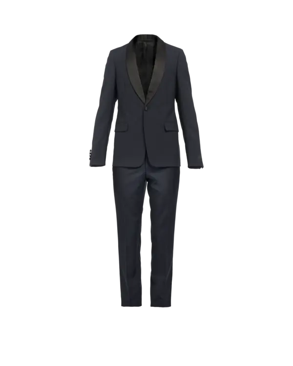 Prada Wool And Mohair Tuxedo - Blue/black