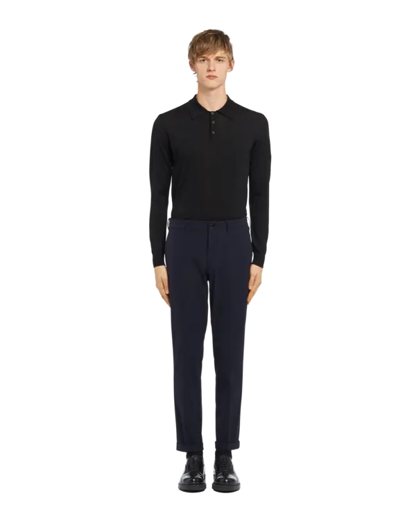 Prada Light Stretch Techno Fabric Trousers