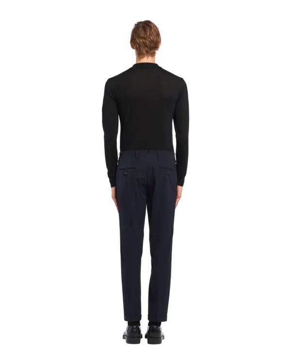 Prada Light Stretch Techno Fabric Trousers