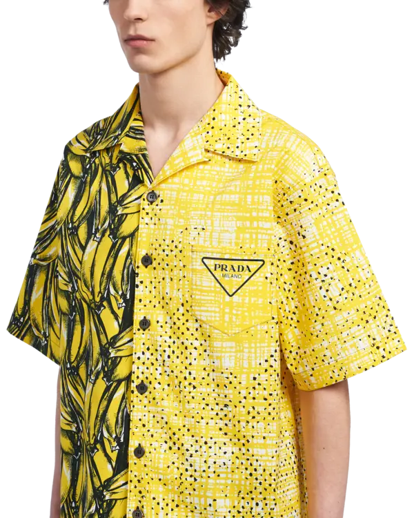 Prada Double Match Poplin Shirt - Yellow | Editorialist