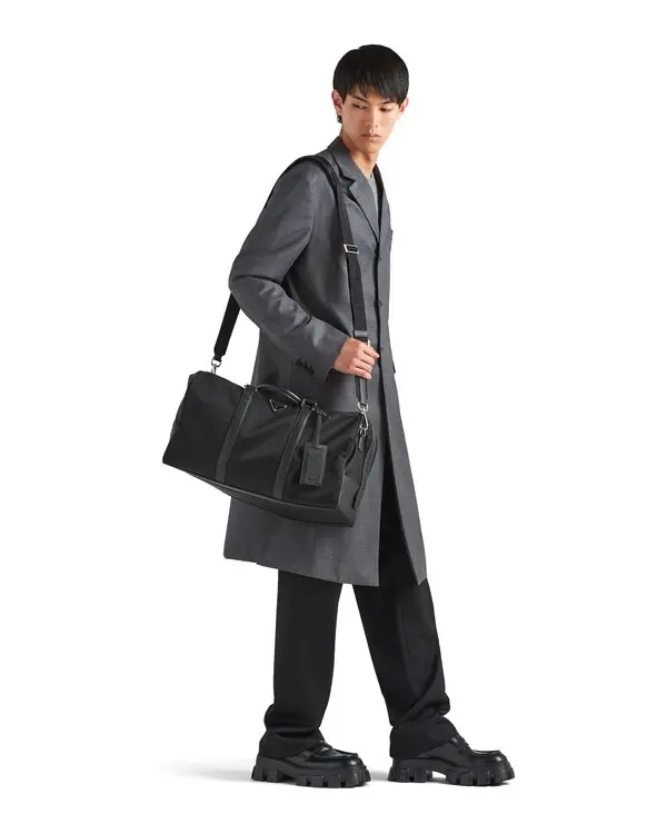 Prada Re-nylon And Saffiano Leather Duffle Bag