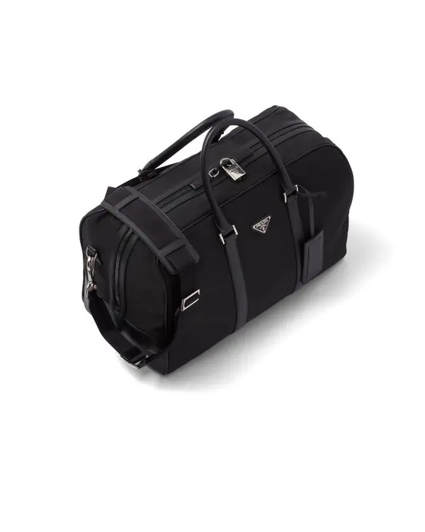 Prada Re-nylon And Saffiano Leather Duffle Bag