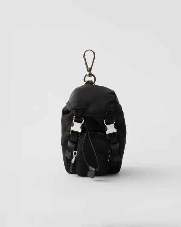 Prada Re-nylon Mini Pouch Keychain Charm - Black