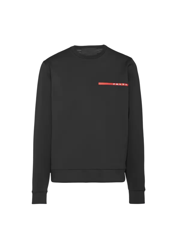 Prada Recycled Double Technical Jersey Sweatshirt - Black