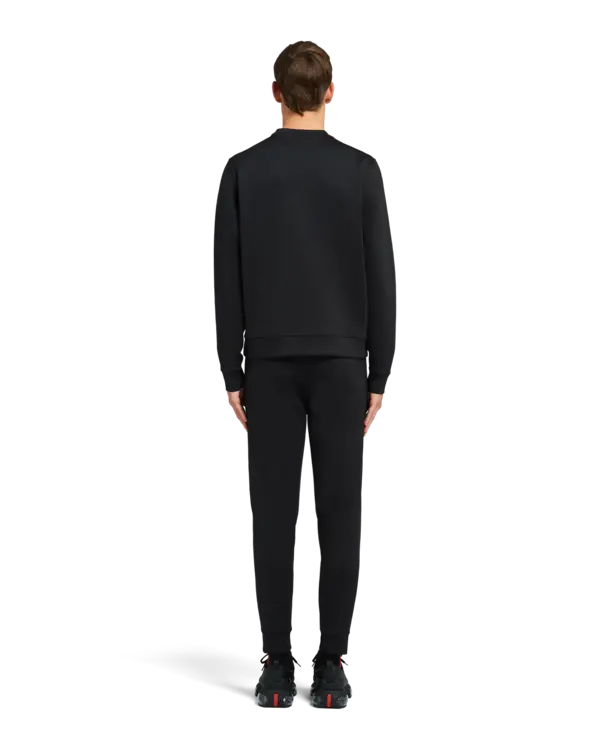 Prada Recycled Double Technical Jersey Sweatshirt - Black