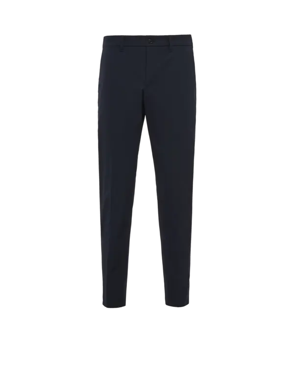 Prada Stretch Technical Fabric Trousers - Navy