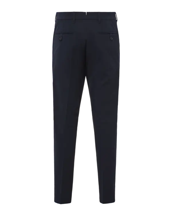 Prada Stretch Technical Fabric Trousers - Navy
