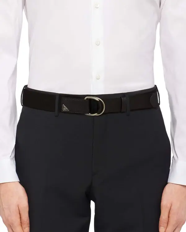 Prada Woven Re-nylon Belt - Black