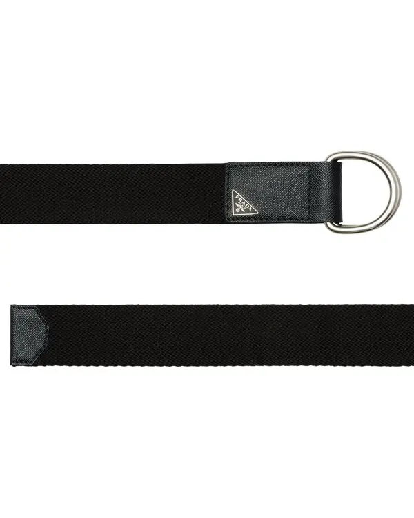 Prada Woven Re-nylon Belt - Black