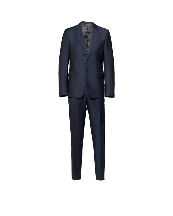 Prada Single-breasted Wool Suit - Blue