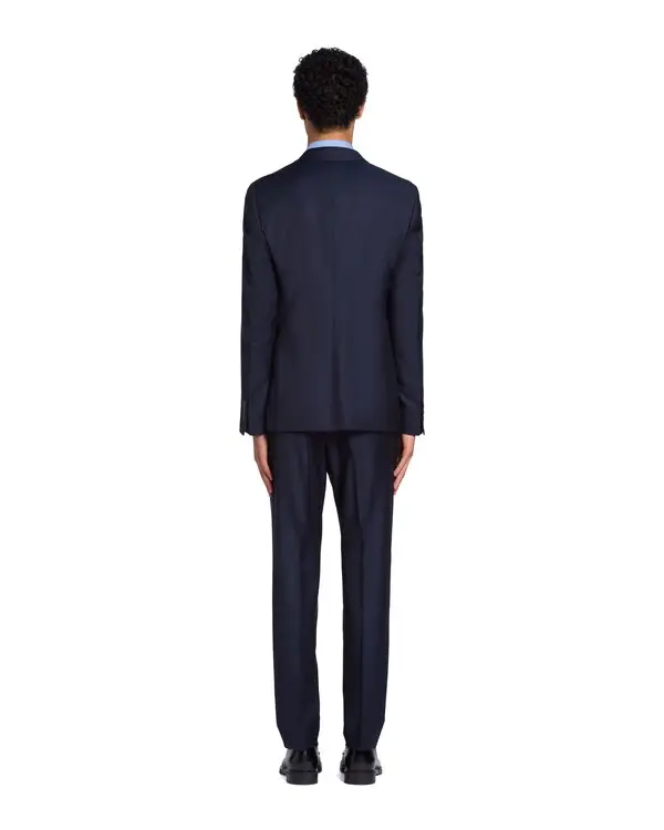 Prada Single-breasted Wool Suit - Blue