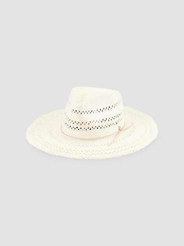 Rag & Bone Elle Perforated Straw Fedora
